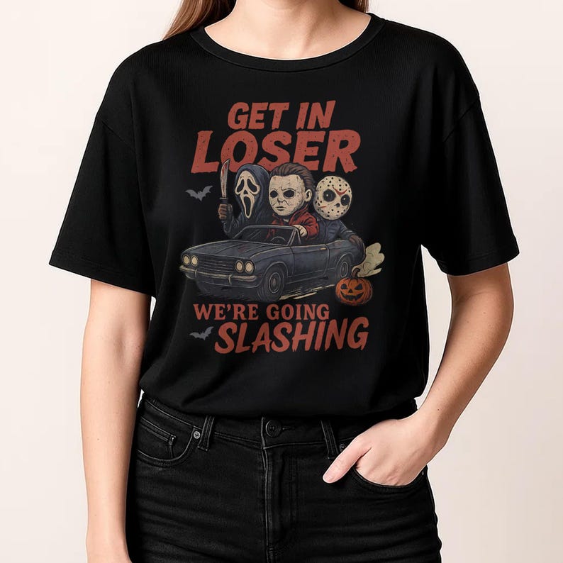 Slasher Car PNG: Horror Villains Halloween Shirt Design (digital ...