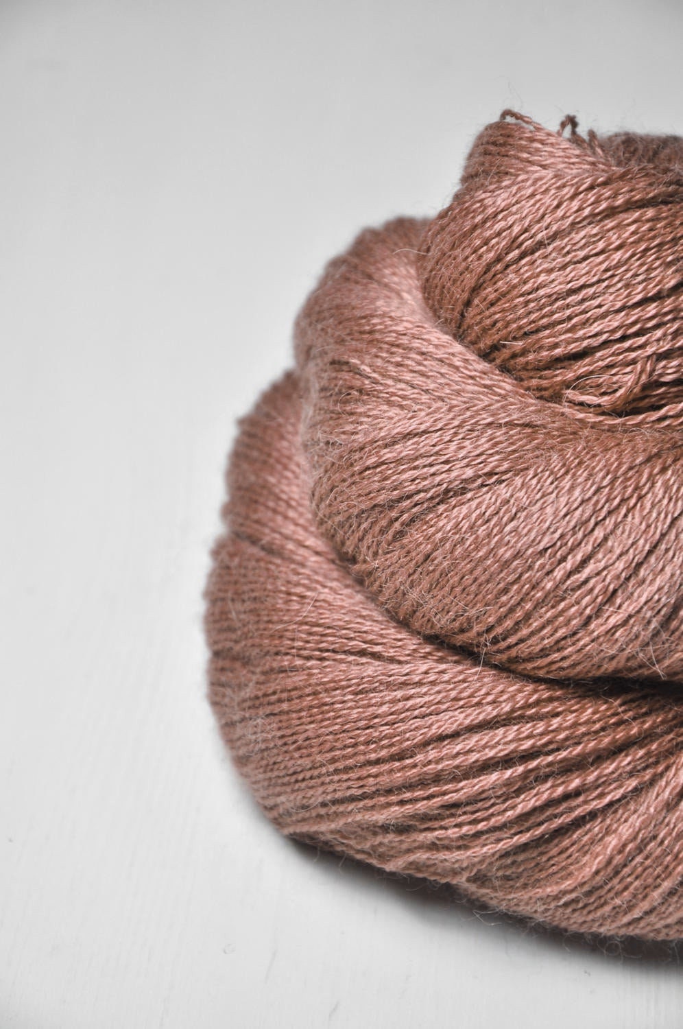 Rotten Chestnut Cream Macaron - Baby Alpaca / Silk Lace Yarn - Hand ...