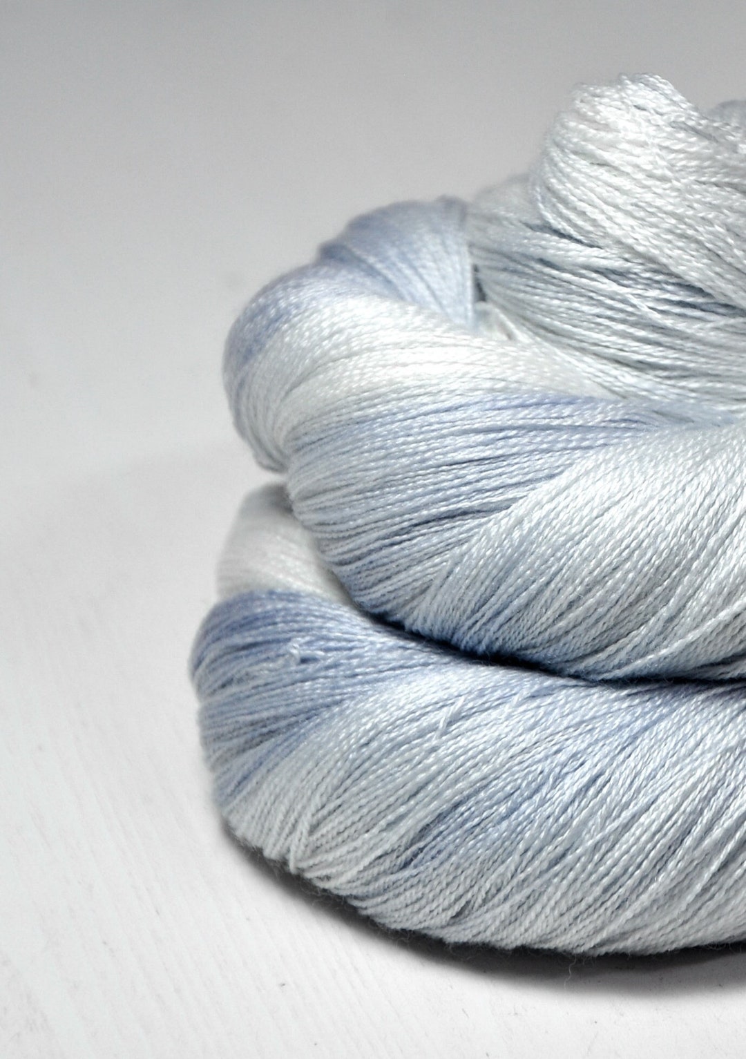 Ghosts Under the Misty Moon - Merino / Silk Cobweb Yarn - Hand Dyed ...