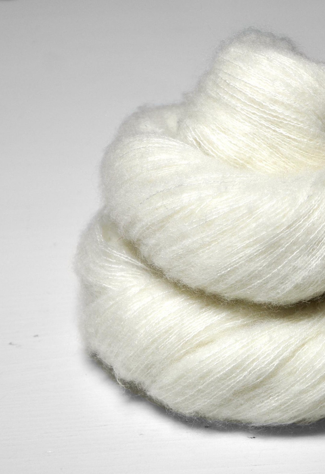 Ghost - Natural Undyed Cashmere / Silk Fine Lace Yarn by Dyeforyarn ...