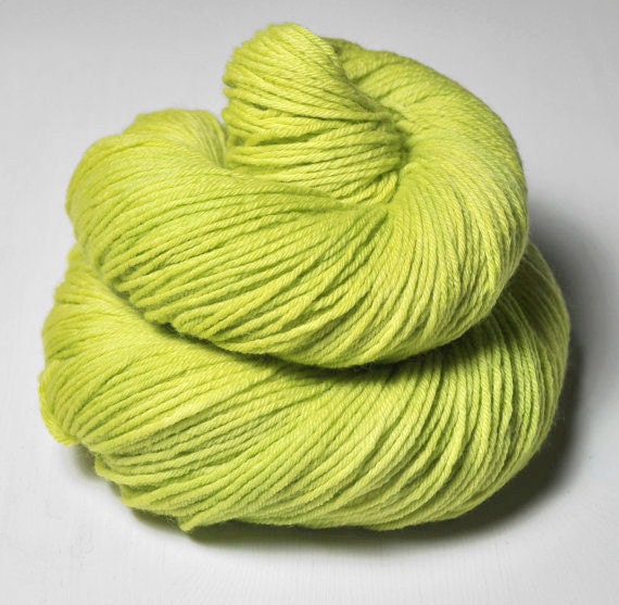 Splitted Lime Merino Sport Yarn Machine Washable Hand Dyed | Etsy