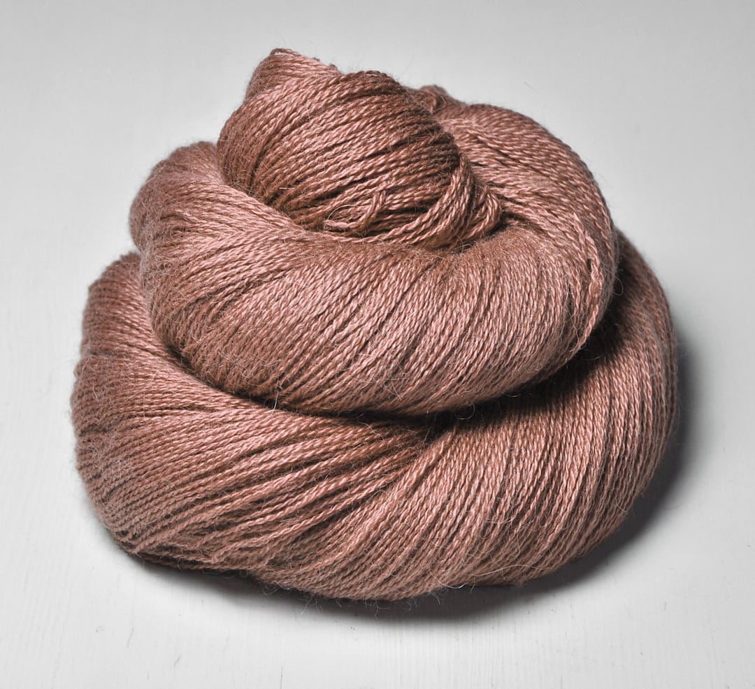 Rotten Chestnut Cream Macaron - Baby Alpaca / Silk Lace Yarn - Hand ...