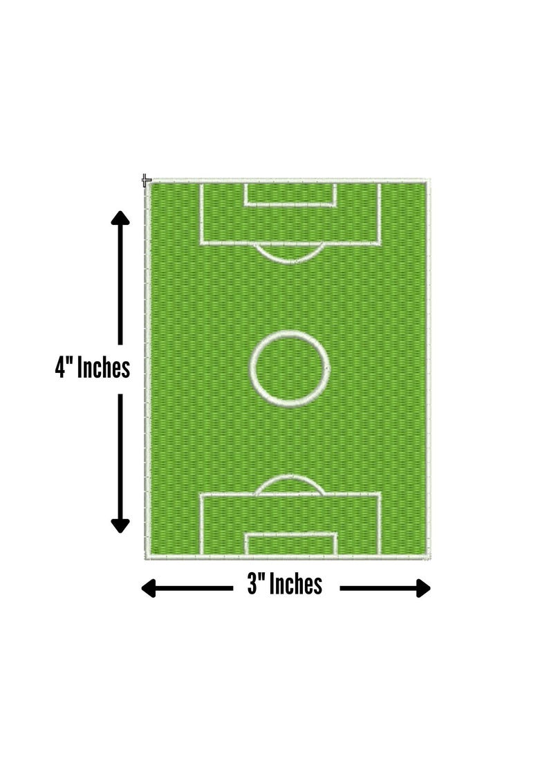 Soccer Field Embroidery Design: 3x4 Inch Machine Pattern (digital ...