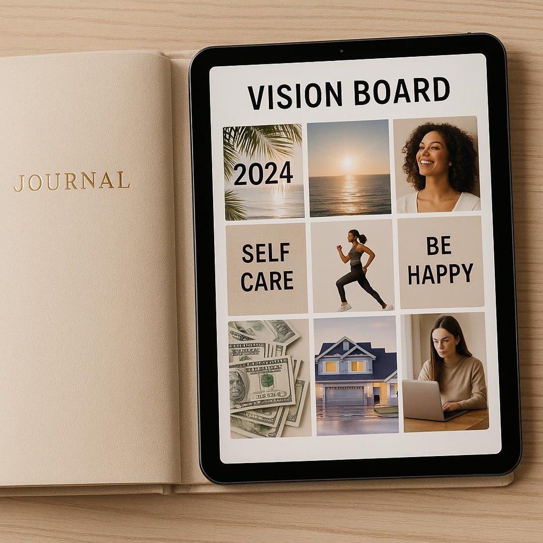 30-day Vision Board PDF | Self-care & Mindset Shift Printable | Digital ...