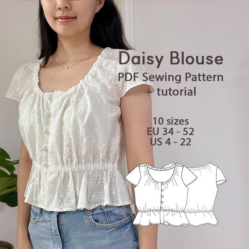 Daisy Button Pattern - Etsy