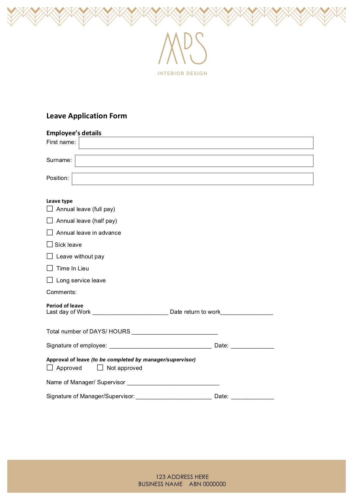 Staff Leave Request Template | CUSTOMISABLE | Time-off Forms | Editable ...