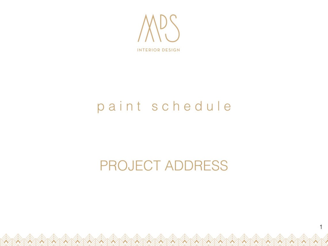 Paint Schedule Template | CUSTOMISABLE | Interior Designer/decorator Editable | Paint Colour ...