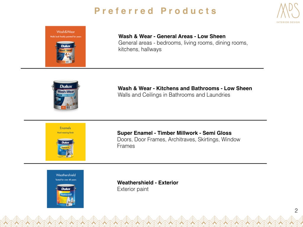 Paint Schedule Template | CUSTOMISABLE | Interior Designer/decorator ...