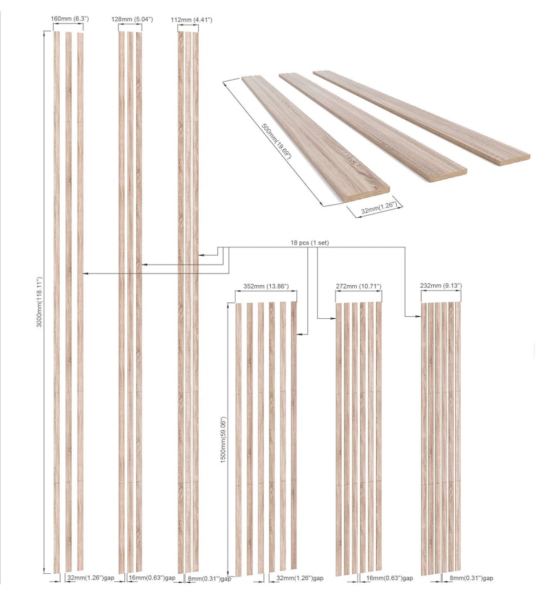 Transform Your Walls | DIY HDF Slats | Peel & Stick Modern Wall Panels ...