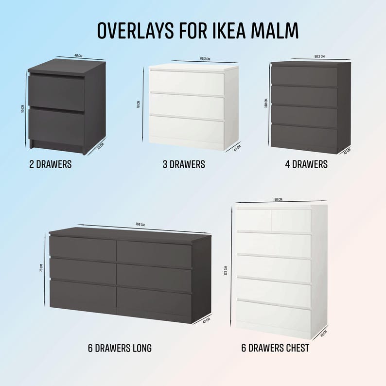 Fusion Pattern Wood Overlay for IKEA Malm | Decorative HDF Furniture ...
