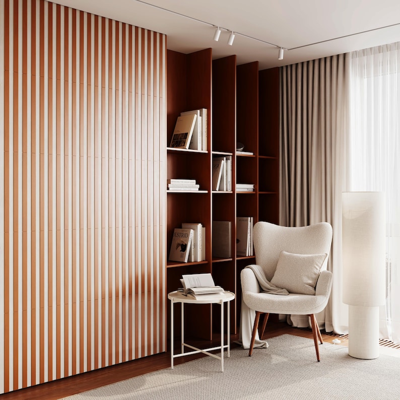 18 Pcs - Decorative Wooden Slats Wall Panels, 3D Slats | Accent Wall ...