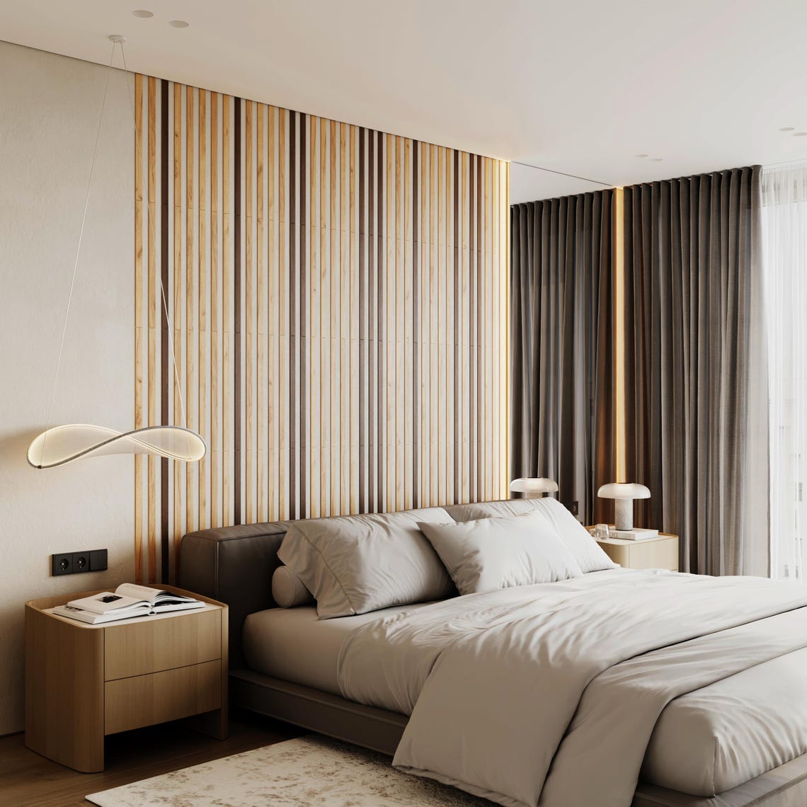 Set of 18 Pcs. - Decorative Wall Slats, 3D Wooden Stripes | Accent Wall ...