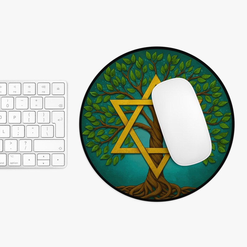 Star of David Tree of Life Jewish Mouse Pad: Judaism Computer Gift - Etsy