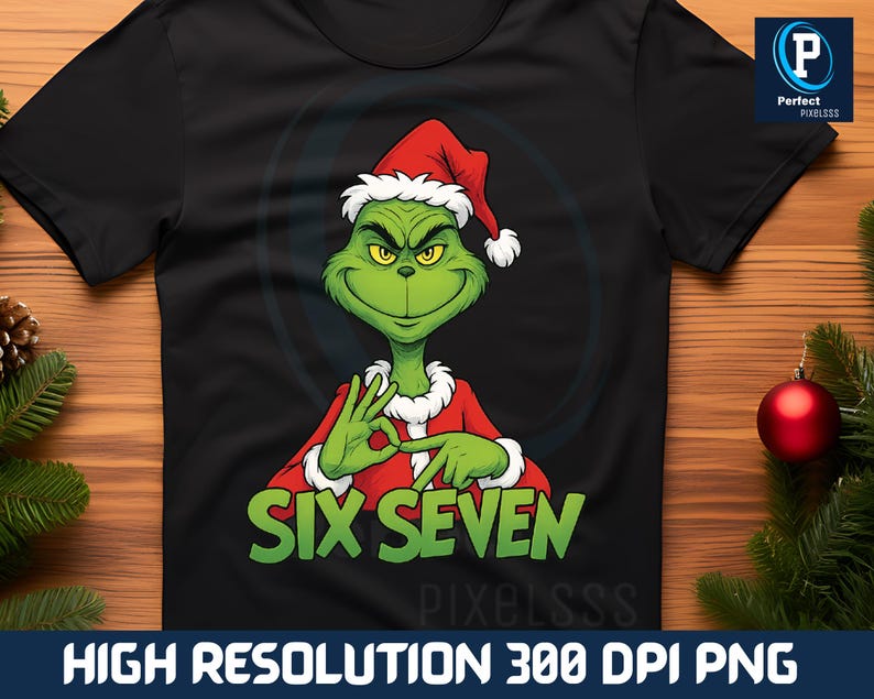 Funny Christmas Green Guy Meme PNG | Viral Six Seven Design (digital ...