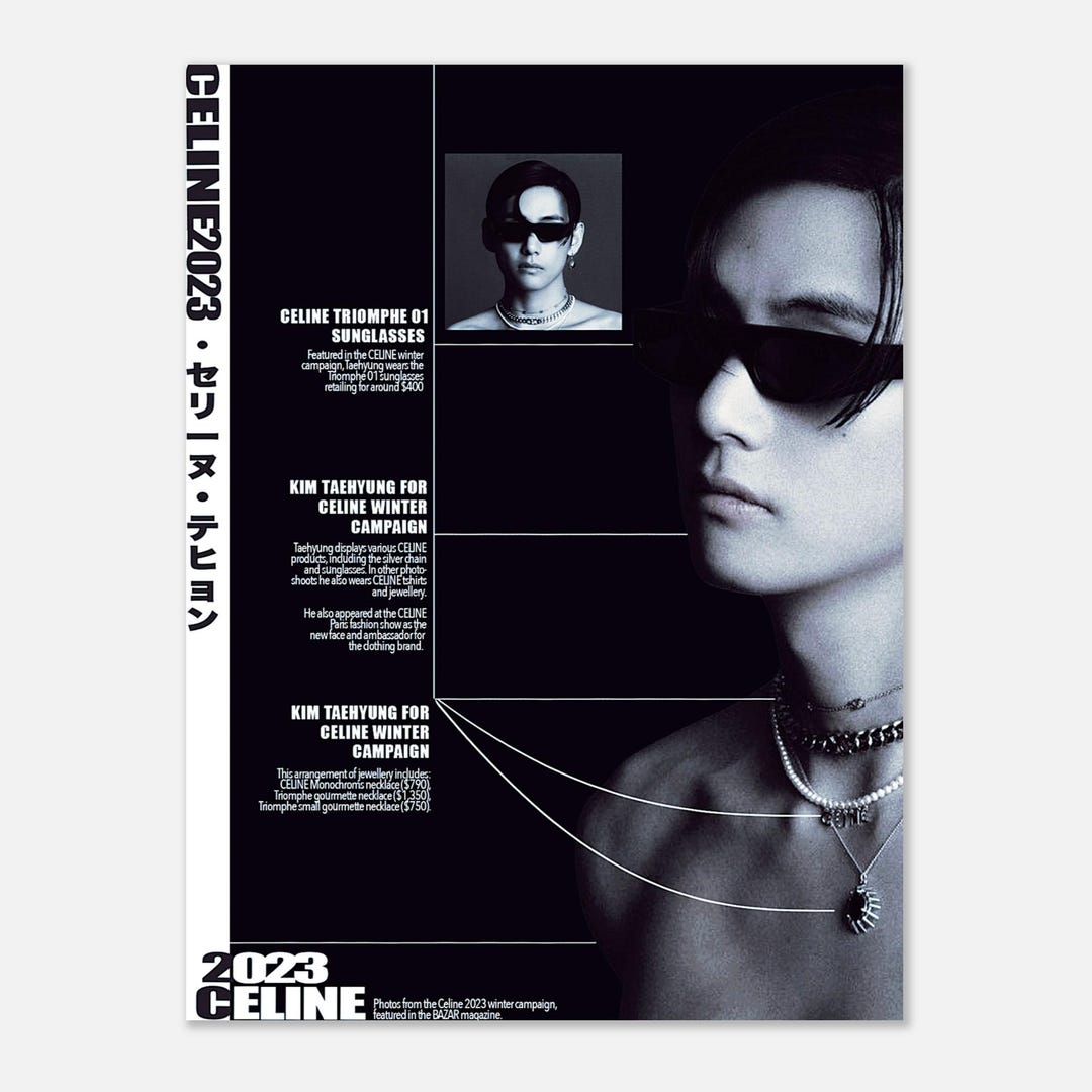 Taehyung Celine Poster - Etsy
