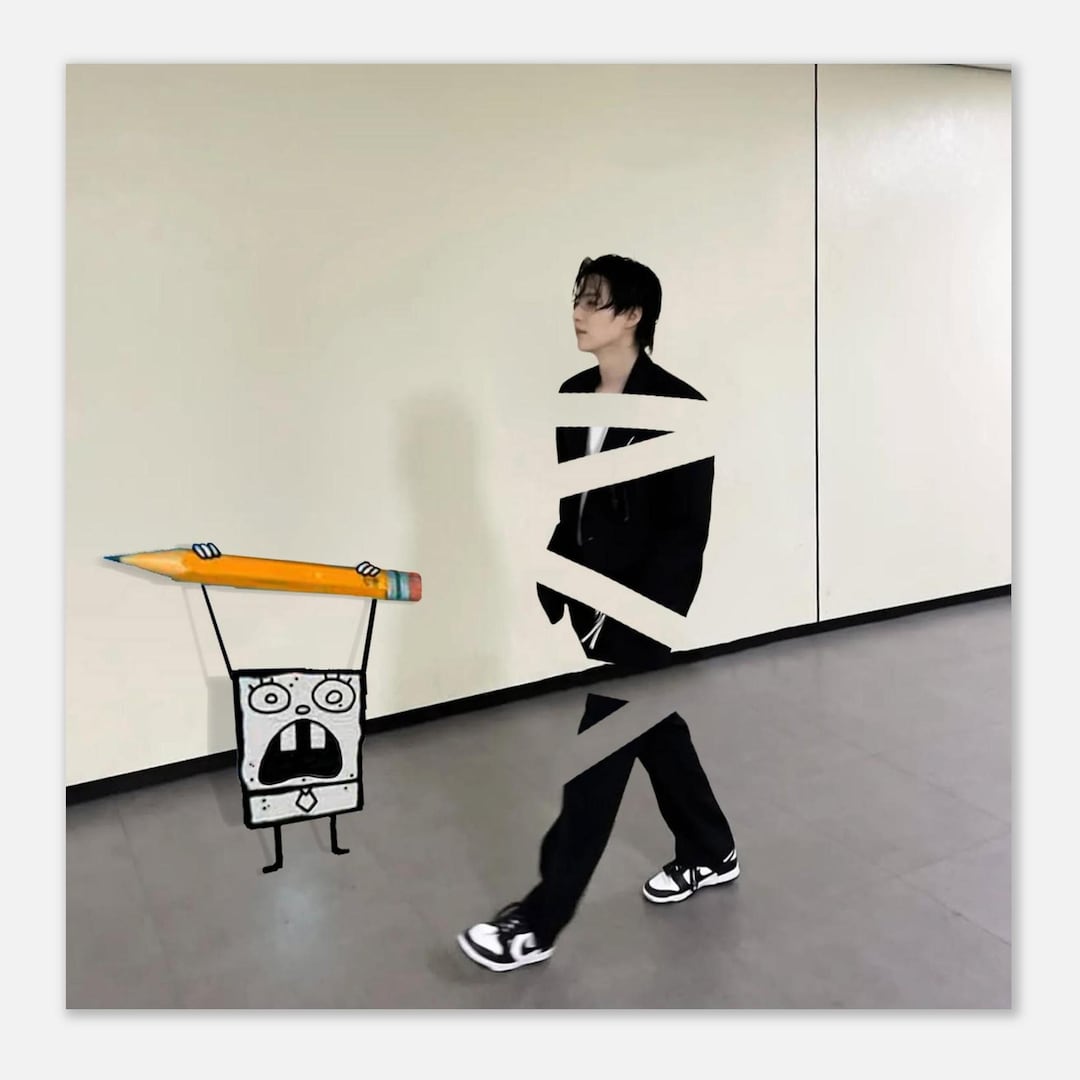 Yoongi Doodlebob Poster - Etsy