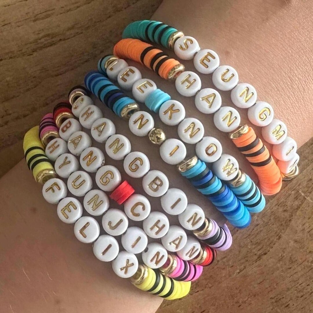 K-pop, Stray Kids, Skzoo Bracelet Made of Colorful Heishi Beads, Unique ...