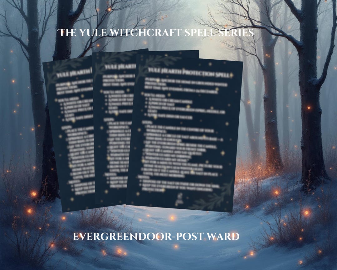 Evergreen Door-post Ward Spell | Yule Protection Ritual | A4 Winter ...