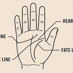 Palm Reading Guide: Beginner's Palmistry Cheat Sheet (PDF Download) - Etsy