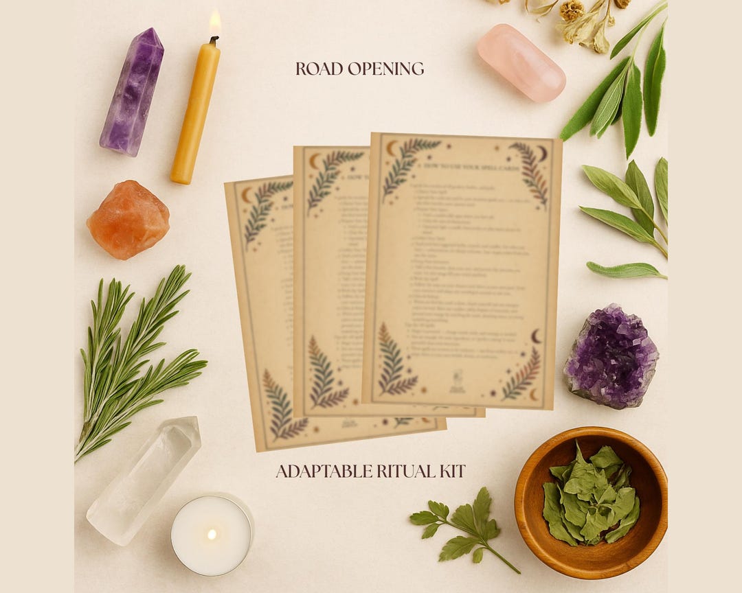 Road Opening Printable Spell | Inclusive Opportunity Ritual Kit | Queer ...