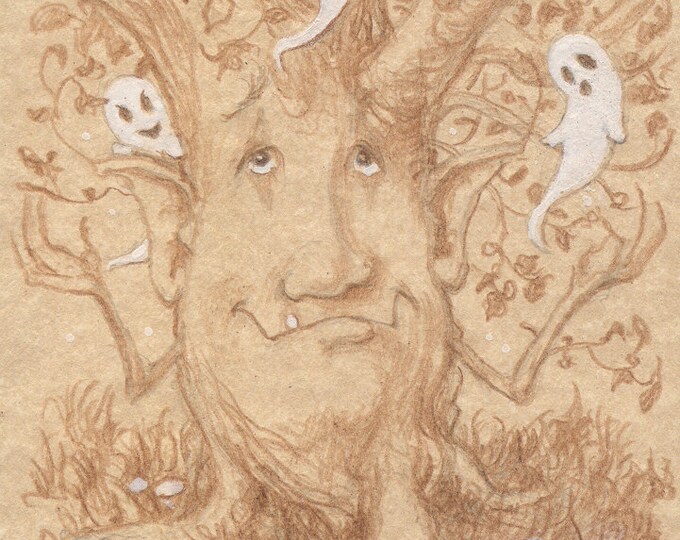 Boo Tree 5x7 Signed Print - Etsy