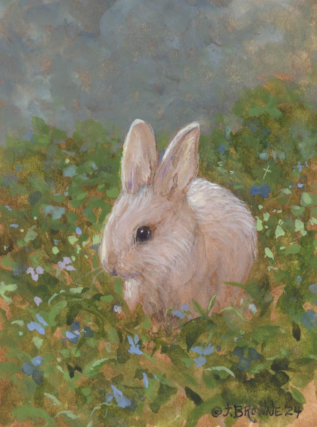 Spring Bunny 5x7 Signed Print - Etsy