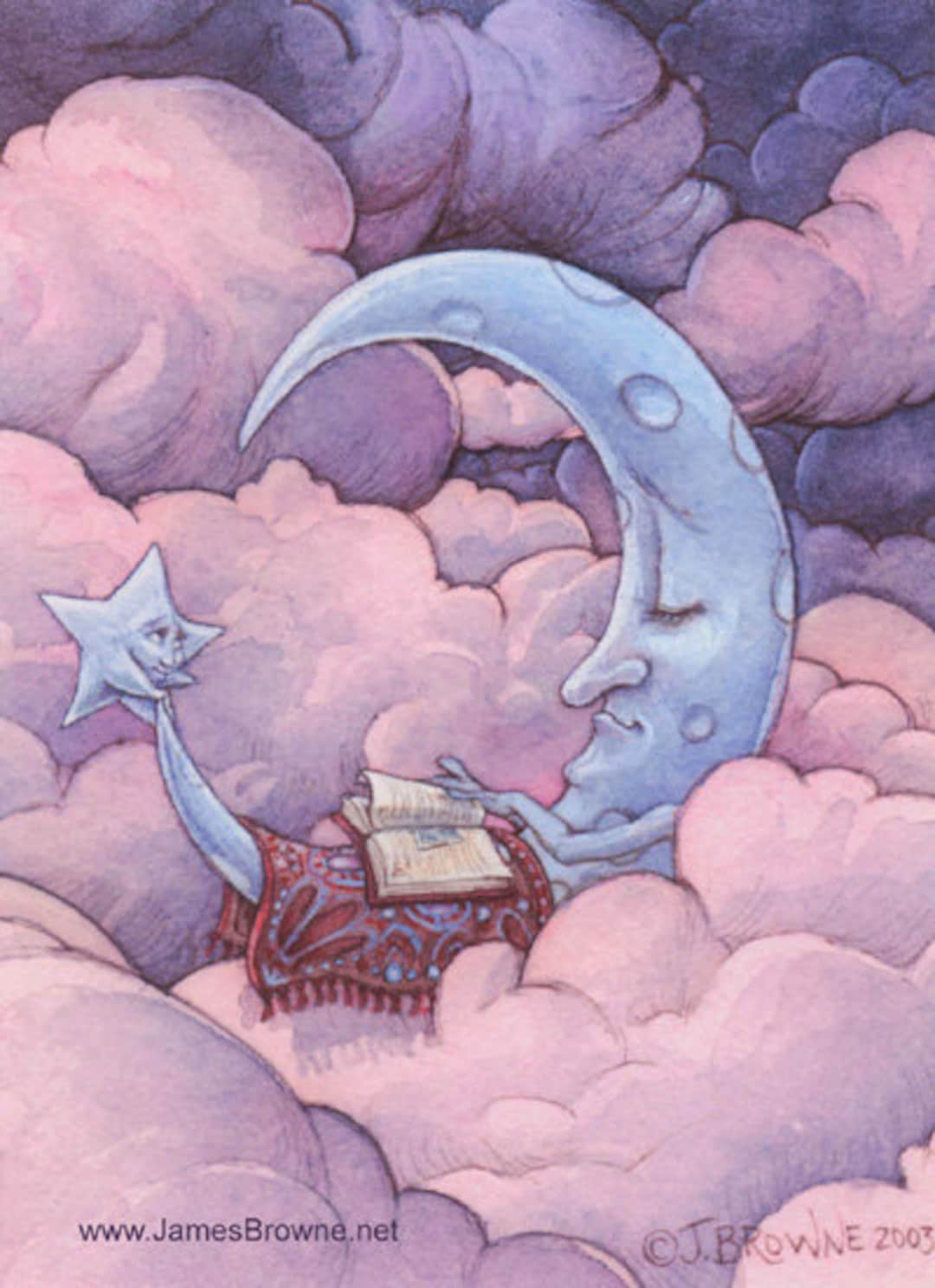 Once Upon A Time Moon Star 5x7 Print - Etsy