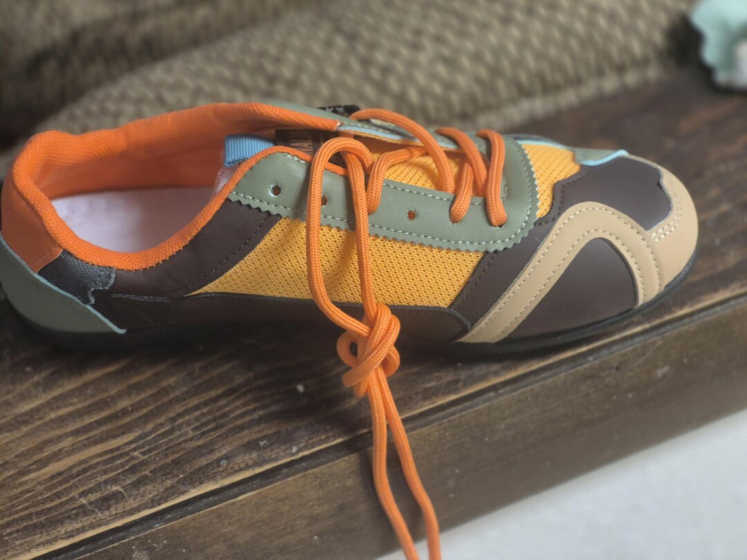 Unique Patchwork Streetwear Sneakers | Colorful Multi-tone Walking ...