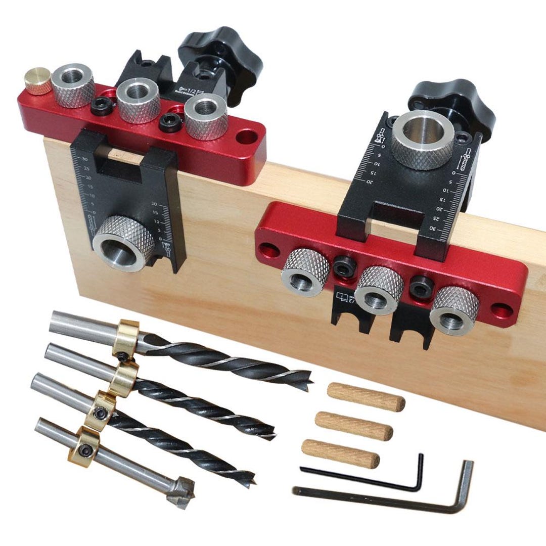 3-in-1 Woodworking Doweling Jig – Adjustable Drill Guide & Dowel Cam ...