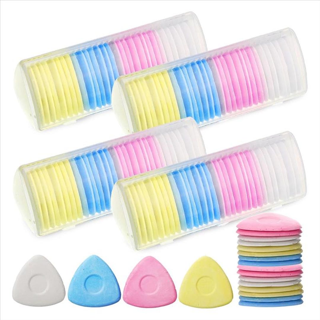 Tailor’s Chalk Set – 120 Triangle Fabric Marking Chalks in 4 Colors for ...