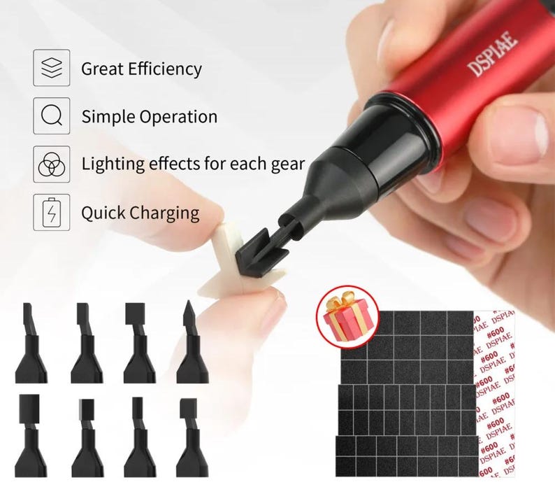 Electric Reciprocating Sander Pen – USB Rechargeable Detail Sander With ...