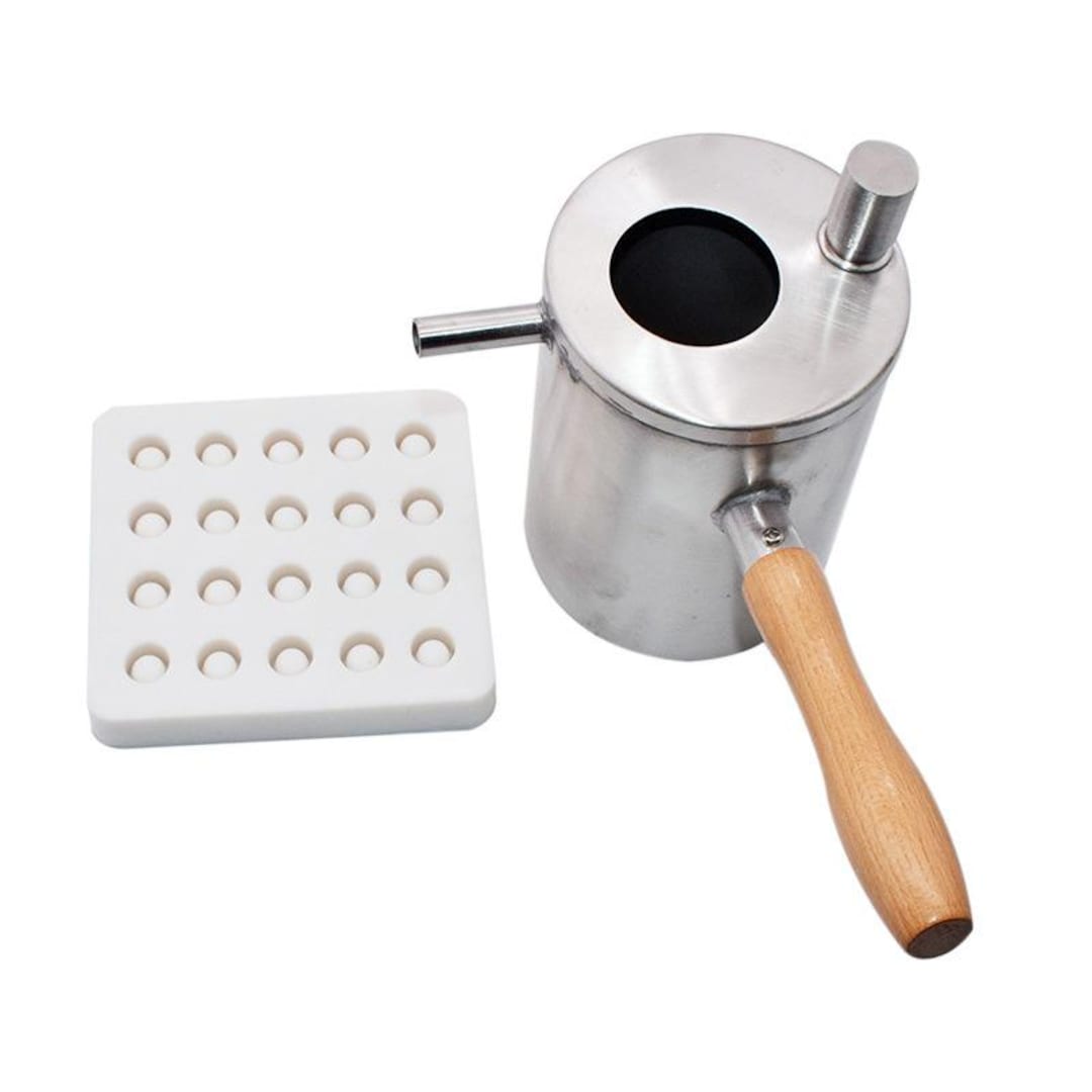 Stainless Steel Beeswax Melting Pot With 20-cup Silicone Mold – Wax ...