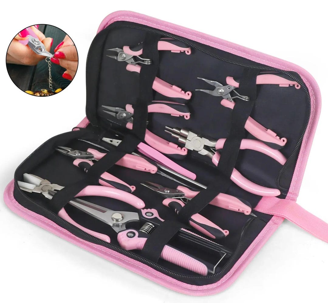Mini Jewelry Pliers Set – 8-piece Carbon Steel Kit With Tweezers and ...