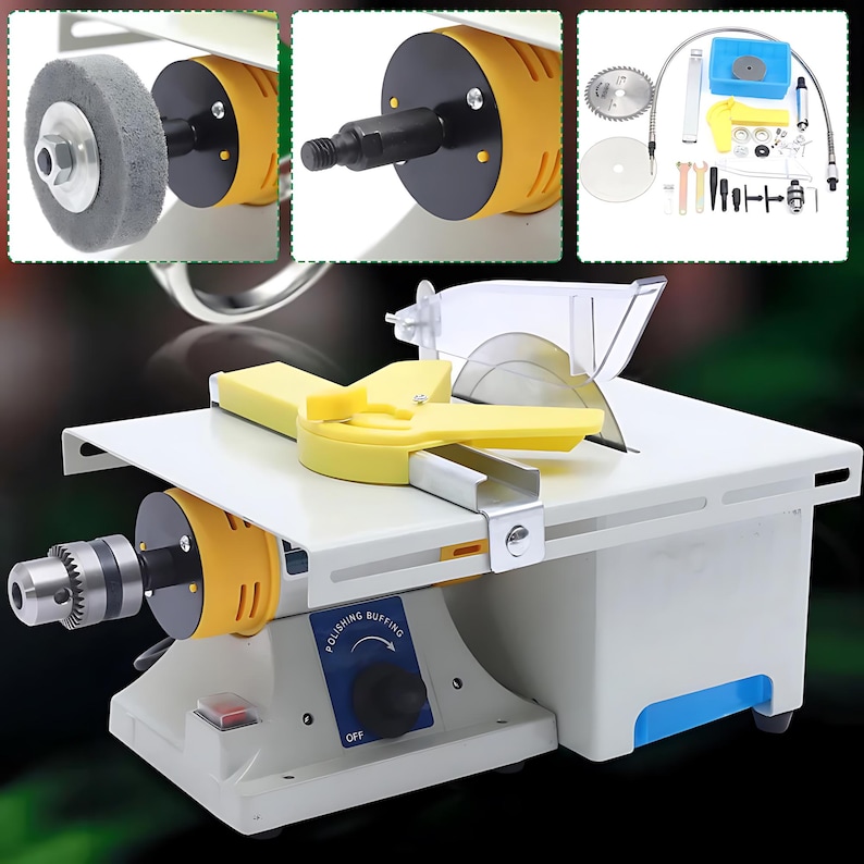 Mini Gem Grinding & Polishing Machine With Rock Saw – Jewelry Lapidary ...
