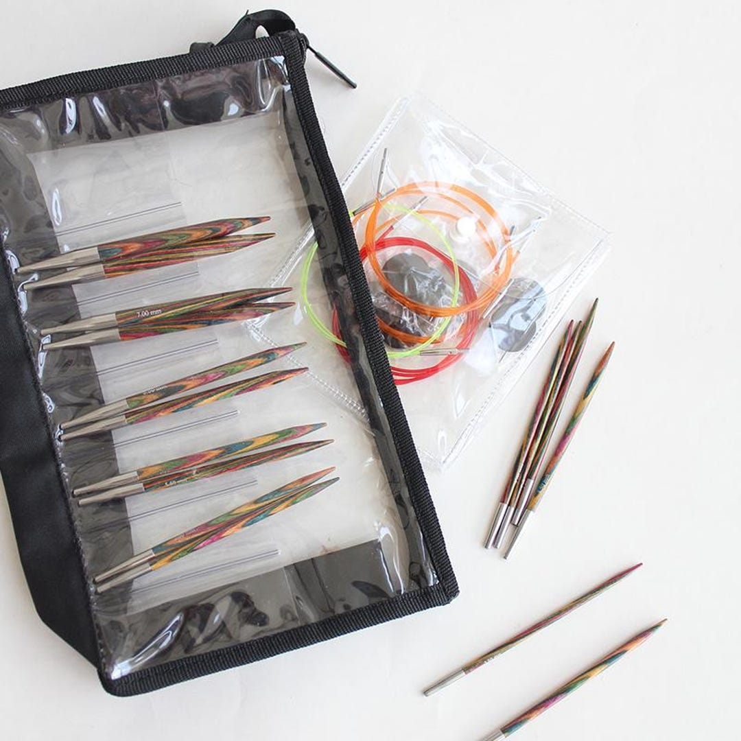 Wooden Interchangeable Circular Knitting Needle Set – 8 Sizes for ...