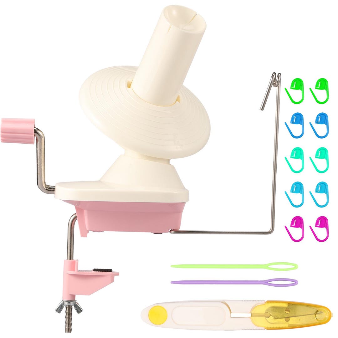 Manual Yarn Ball Winder Set – Portable Wool Winder With Scissors ...
