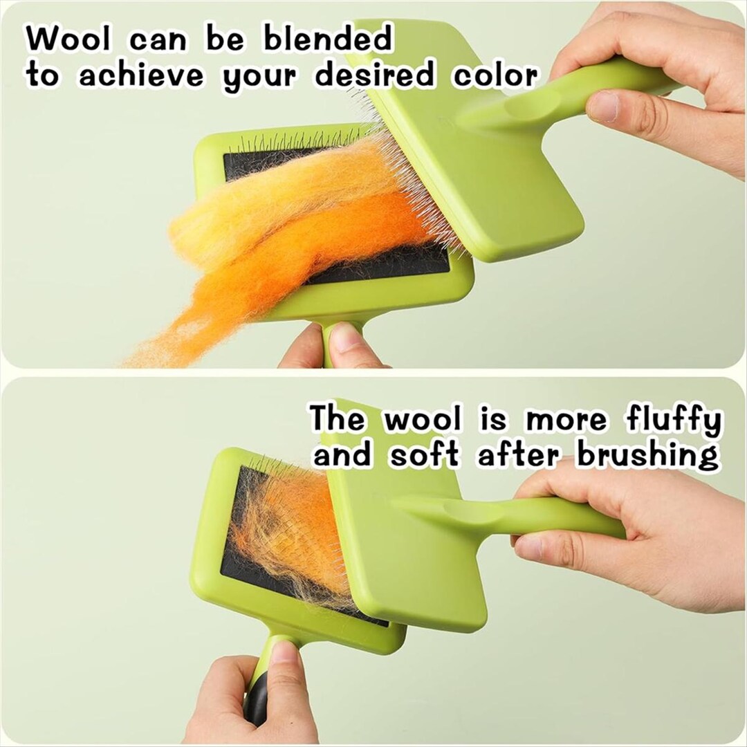 Wooden Wool Carders Brush Set – 2-pack Hand Carding Tools for Wool ...