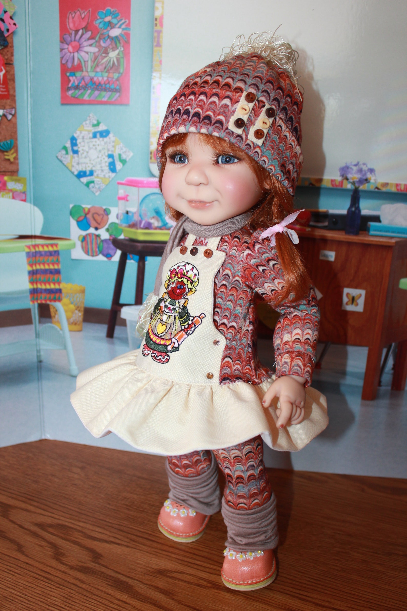 My Meadow "sweet GINGERBREAD Girl" 15" Moppets Dolls Mae, Tia, Pia, Lea ...
