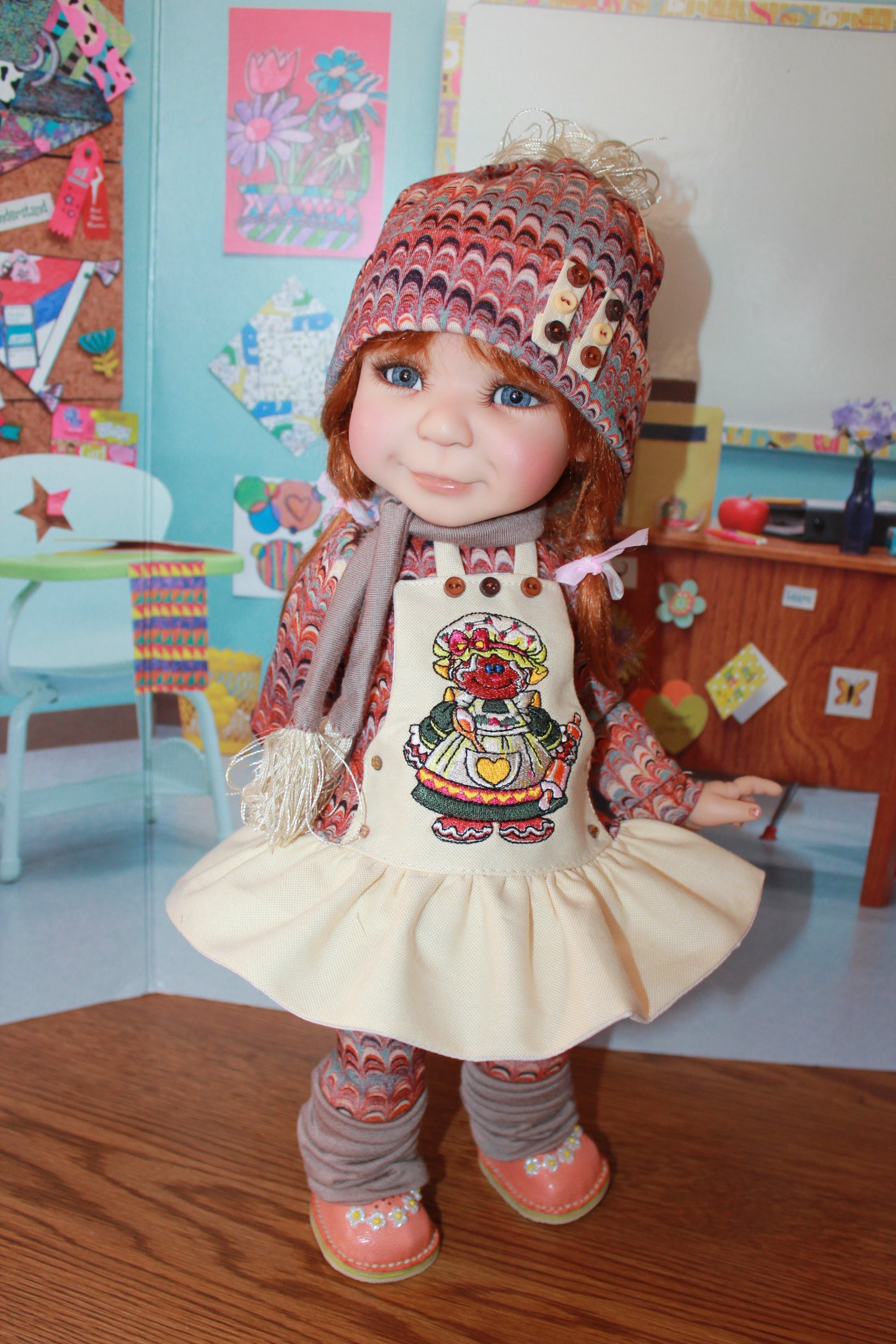My Meadow "sweet GINGERBREAD Girl" 15" Moppets Dolls Mae, Tia, Pia, Lea ...