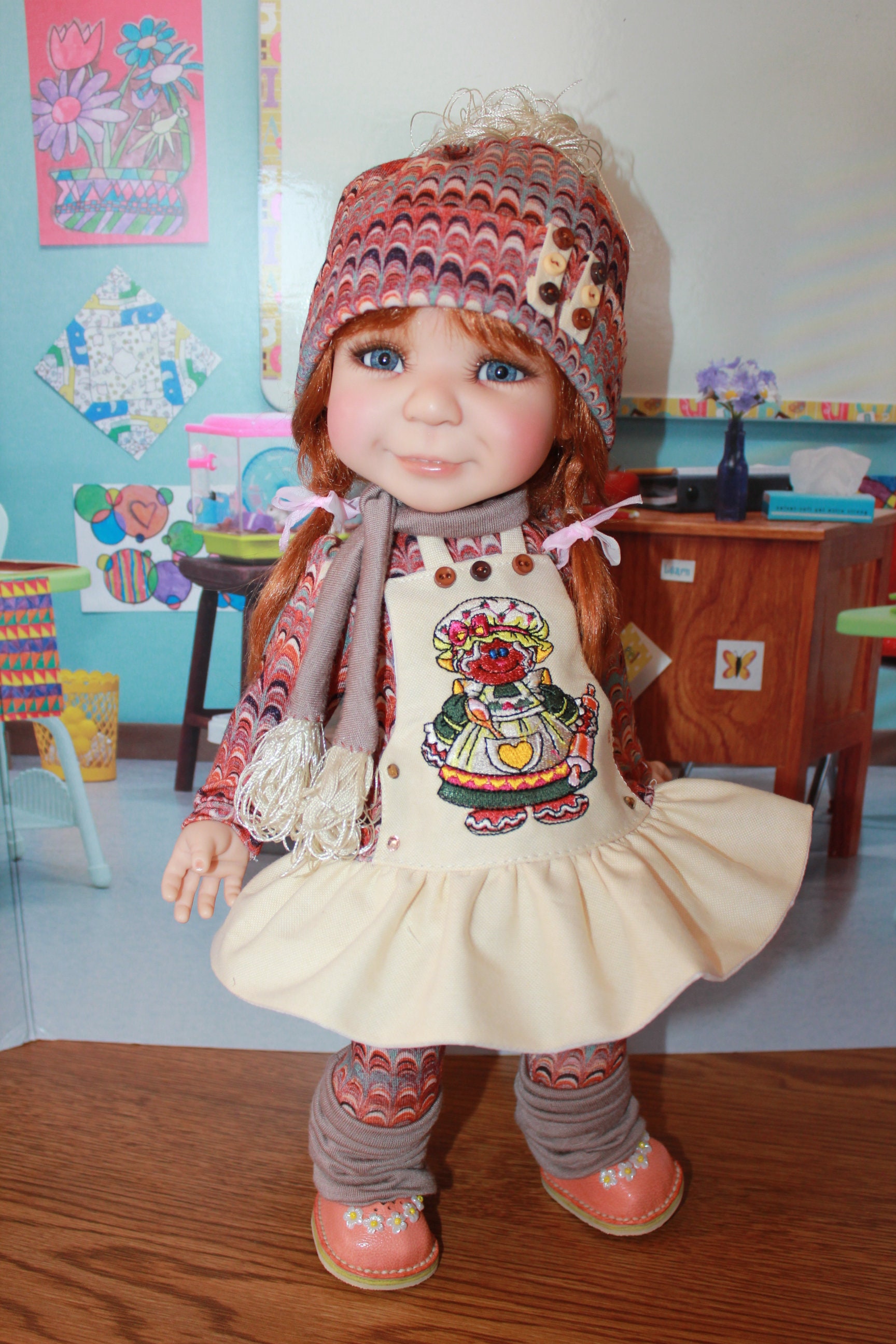 My Meadow "sweet GINGERBREAD Girl" 15" Moppets Dolls Mae, Tia, Pia, Lea ...
