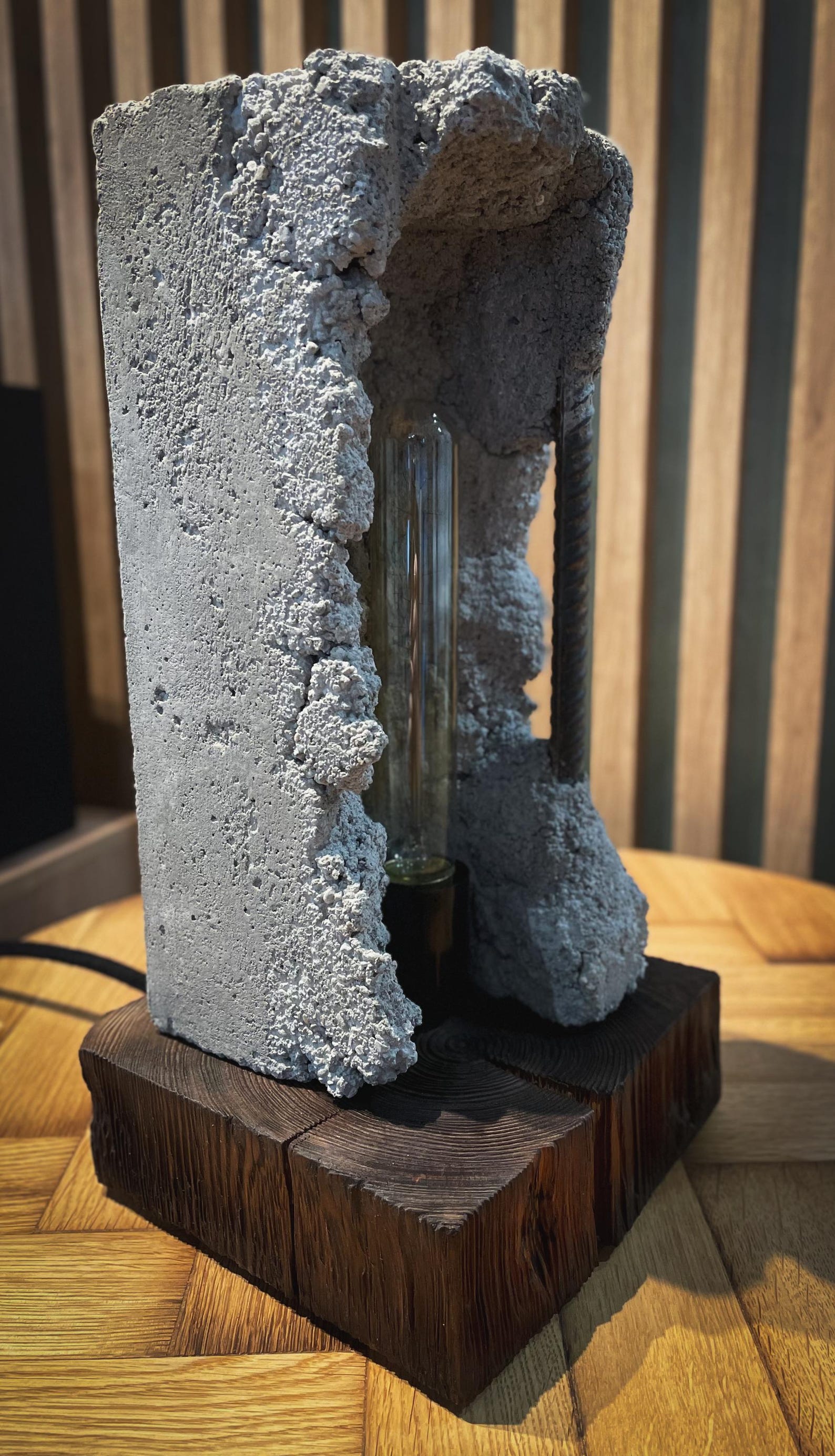 Industrial - Loft Lamp. Stylish - Wood and Concrete (hand-made). - Etsy UK