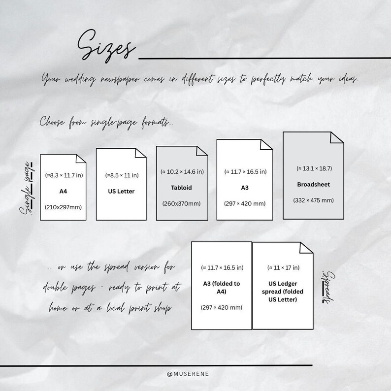 Editable Wedding Newspaper Template, Canva Printable Keepsake, Digital ...