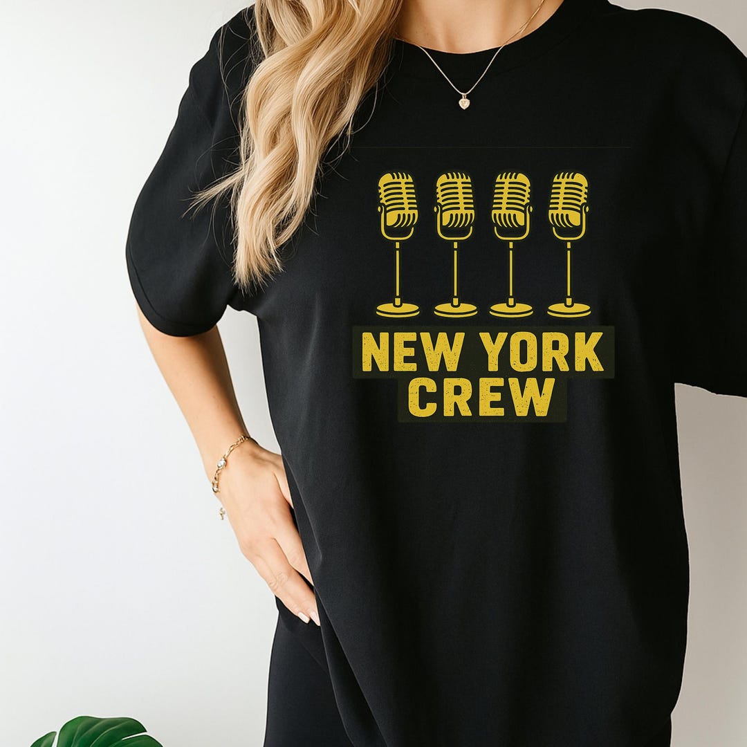 Retro Microphone NYC Crew Shirt: Podcast Host Gift - Etsy