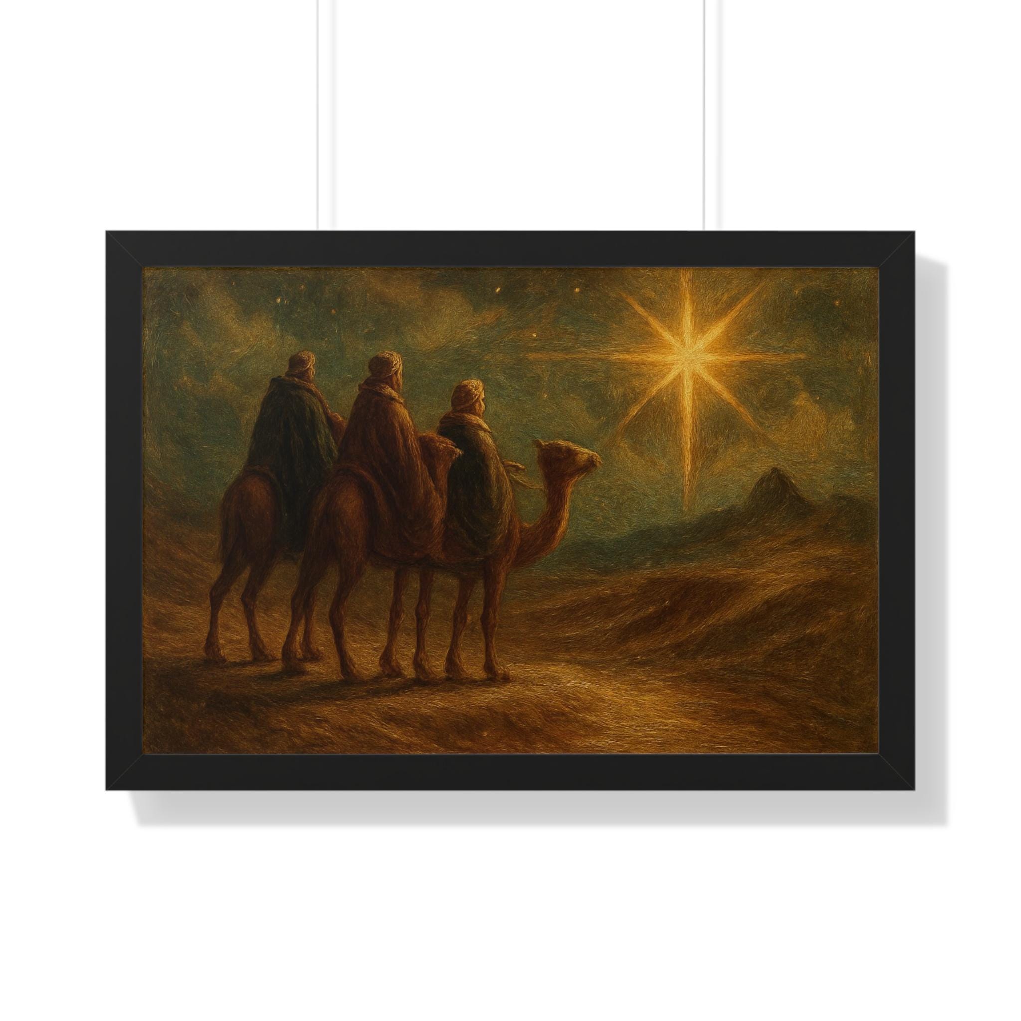Three Wise Men Nativity Scene Star of Bethlehem Christmas Wall Art Holy ...