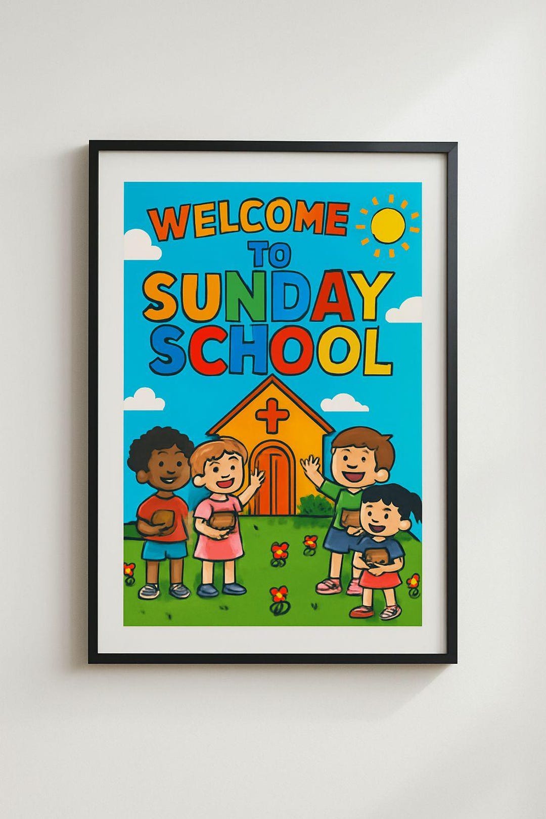 Sunday School Art Print Set, Christian Nursery Decor (digital Download ...