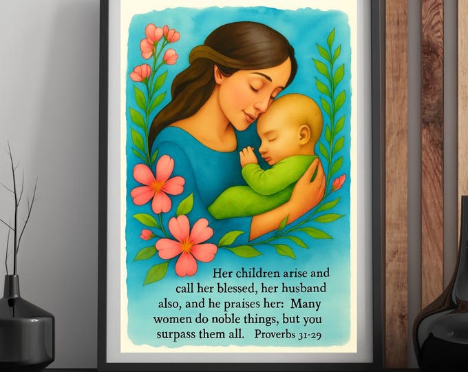 Mother | Christian Wall Art | Bible Verse Wall Art | Christian Artwork ...