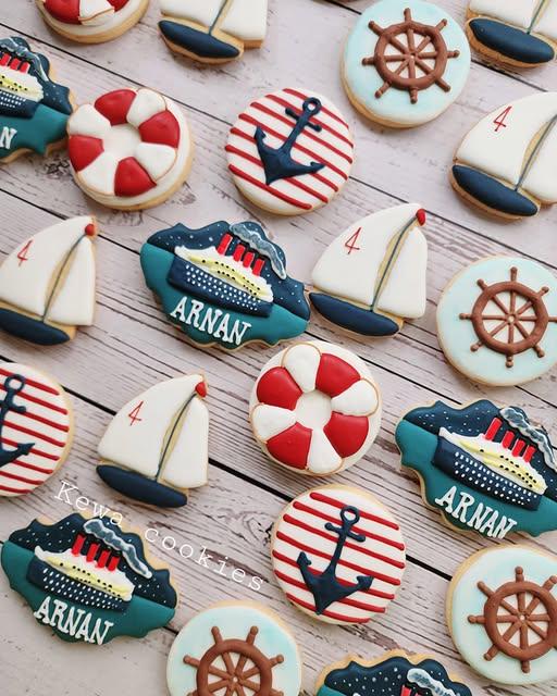 Cruise Ship Cookies Theme for Your Children Special Party Custom Icing ...