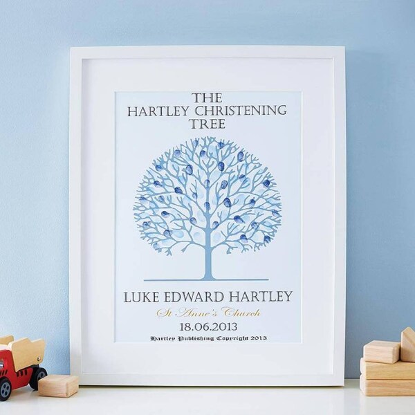 Baptism Fingerprint Tree - Etsy UK