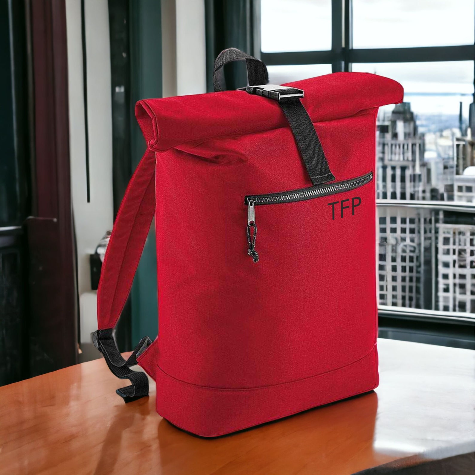 Personalised Recycled Roll Top Backpack - Etsy