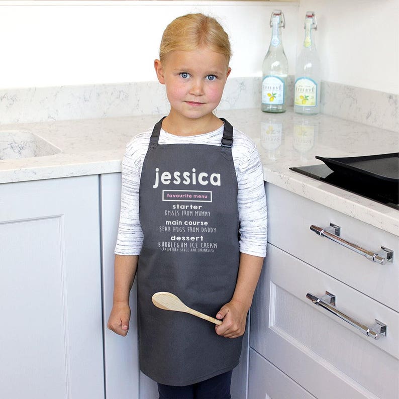Kids Personalised Cooking Apron Childs Baking Apron | Etsy